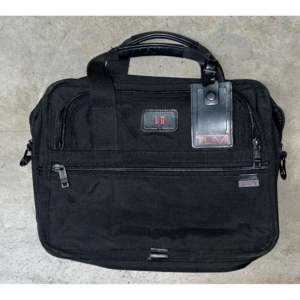 Tumi Alpha 2 Slim Organizer Laptop Brief Lr Initials - Gem
